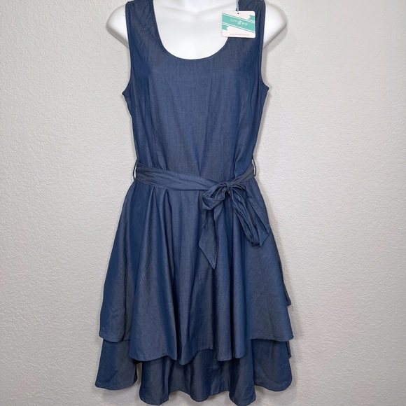 Umgee | Dresses | Umgee Sleeveless Denim Layered Tier Dress Nwt | Poshmark